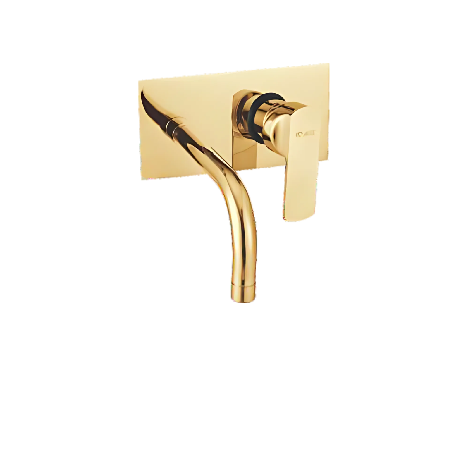 Gold Wall-Mounted Curved Spout Mixer – KBTC Buildings